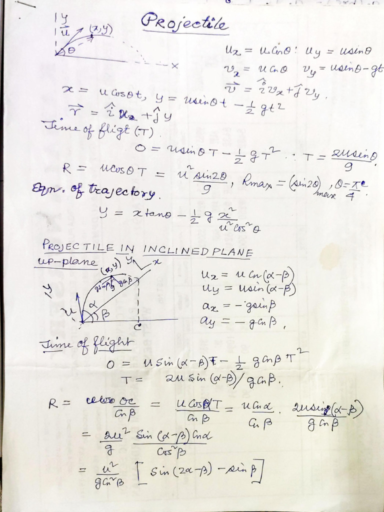 Projectile and Vector Questions | PDF