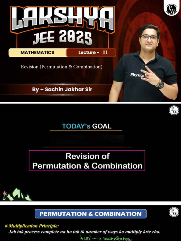 01 Revision (Permutation & Combination) | PDF