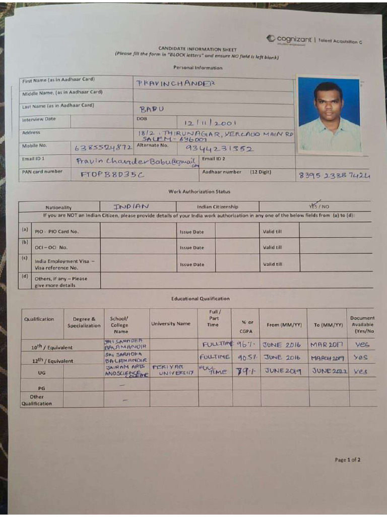 Pravinchander CIS | PDF
