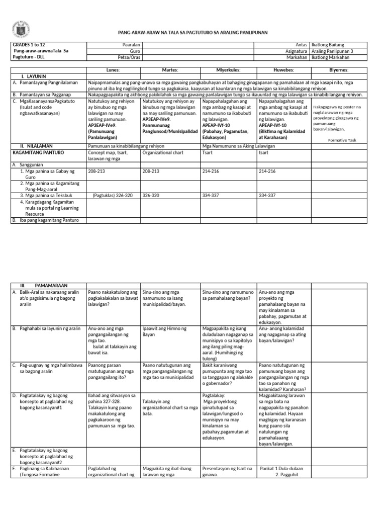 AP DLL Week 5 | PDF