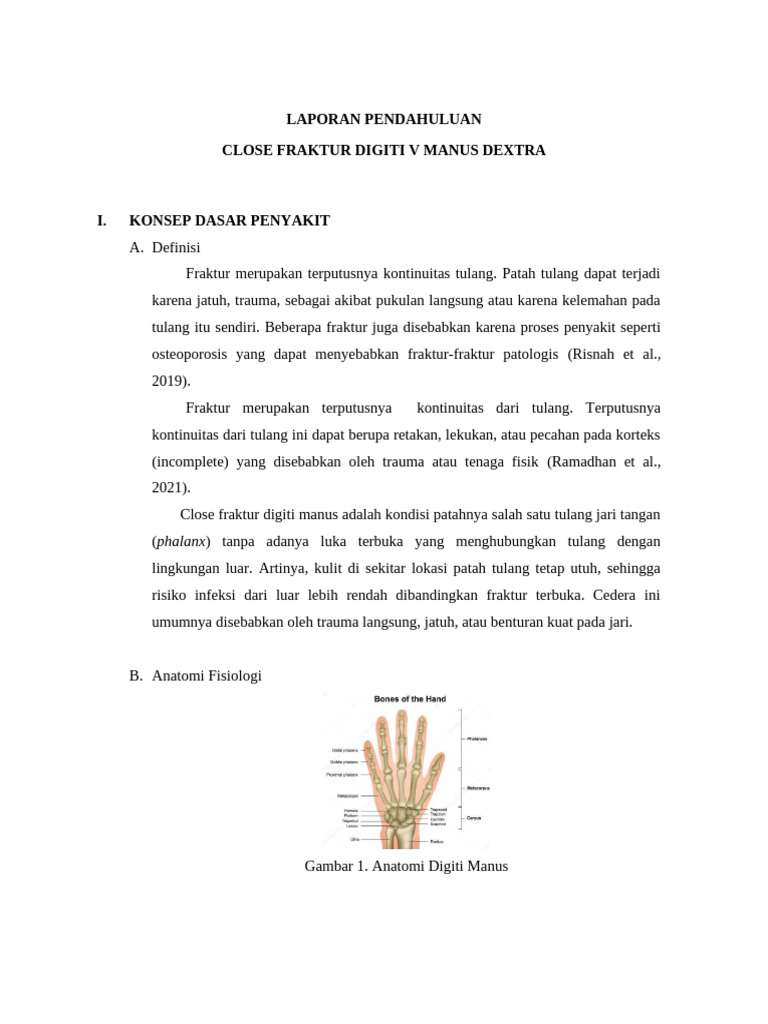 Fraktur Tertutup Digiti Manus Dextra | PDF