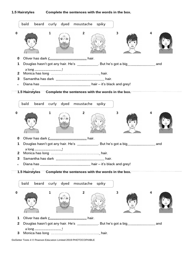 Adjectives Moustache Beard Bold | PDF | Hair | Human Hair