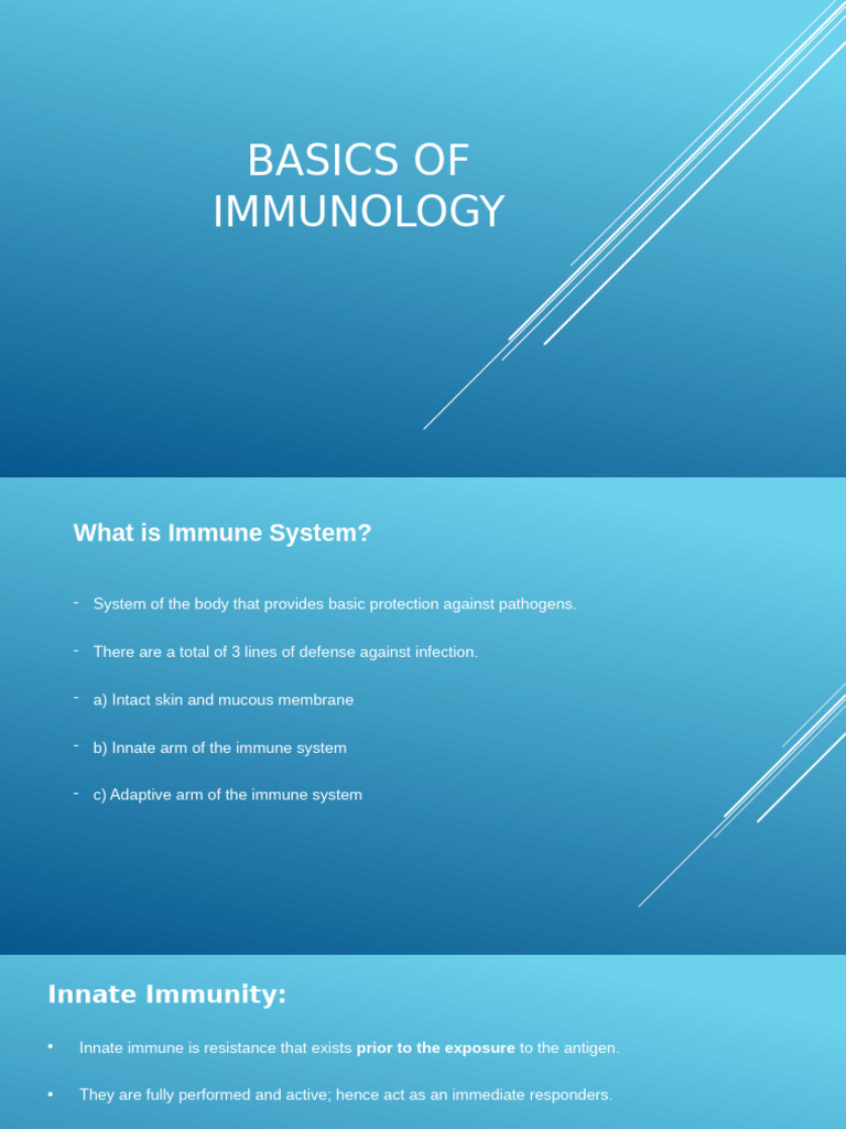 Basics of Immunology | PDF | Immune System | Complement System