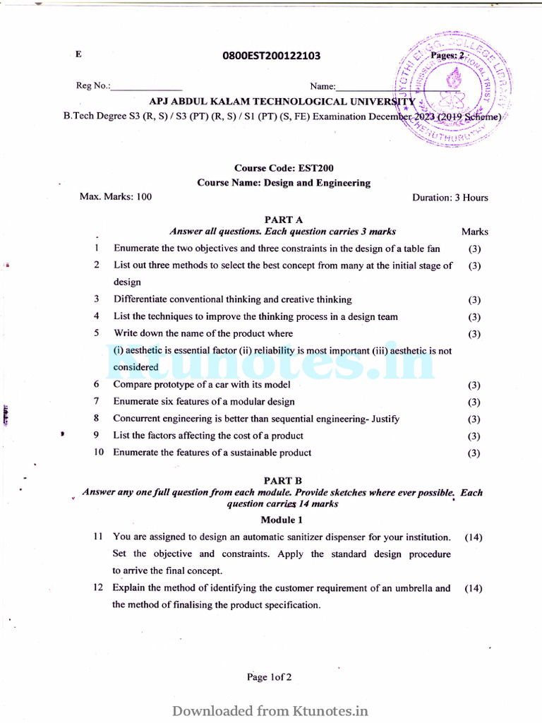Est200 Design and Engineering, December 2023 | PDF | Design
