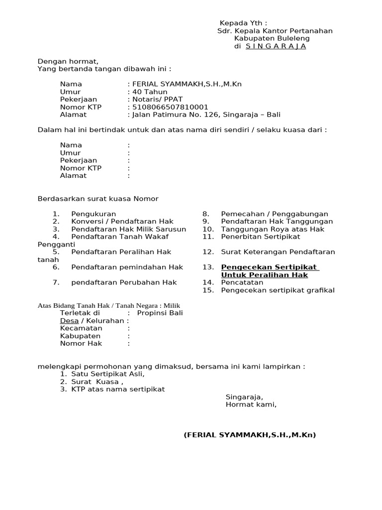 WARKAH PENGECEKAN Kosongan | PDF