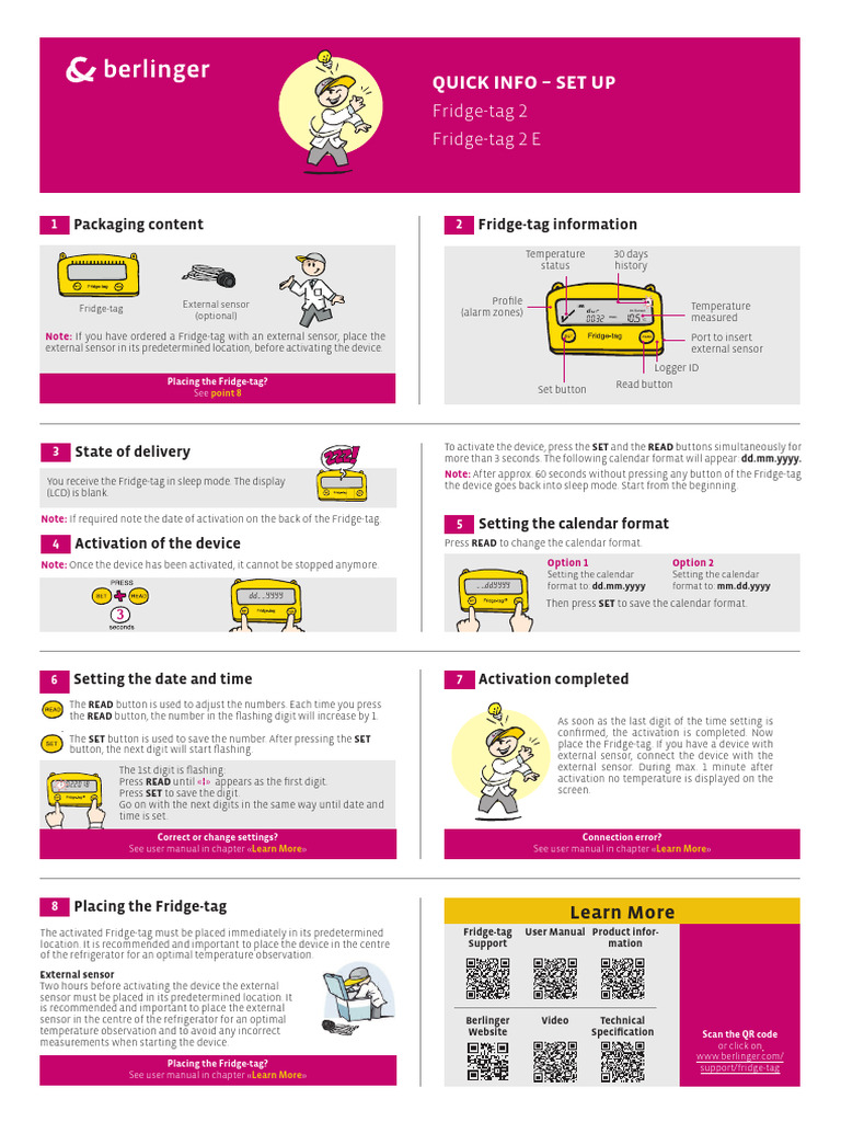 Fridge-tag 2 & 2E Setup Guide | PDF | Computing