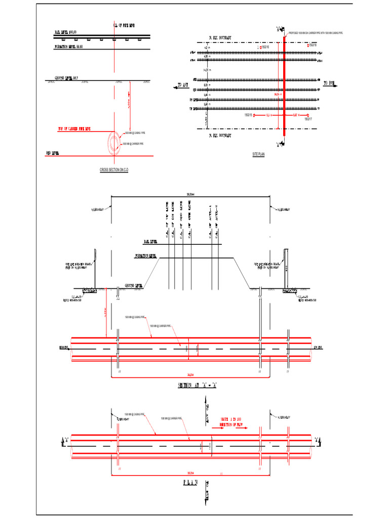 C-D Site Plan for Carrier and Casing Pipes | PDF