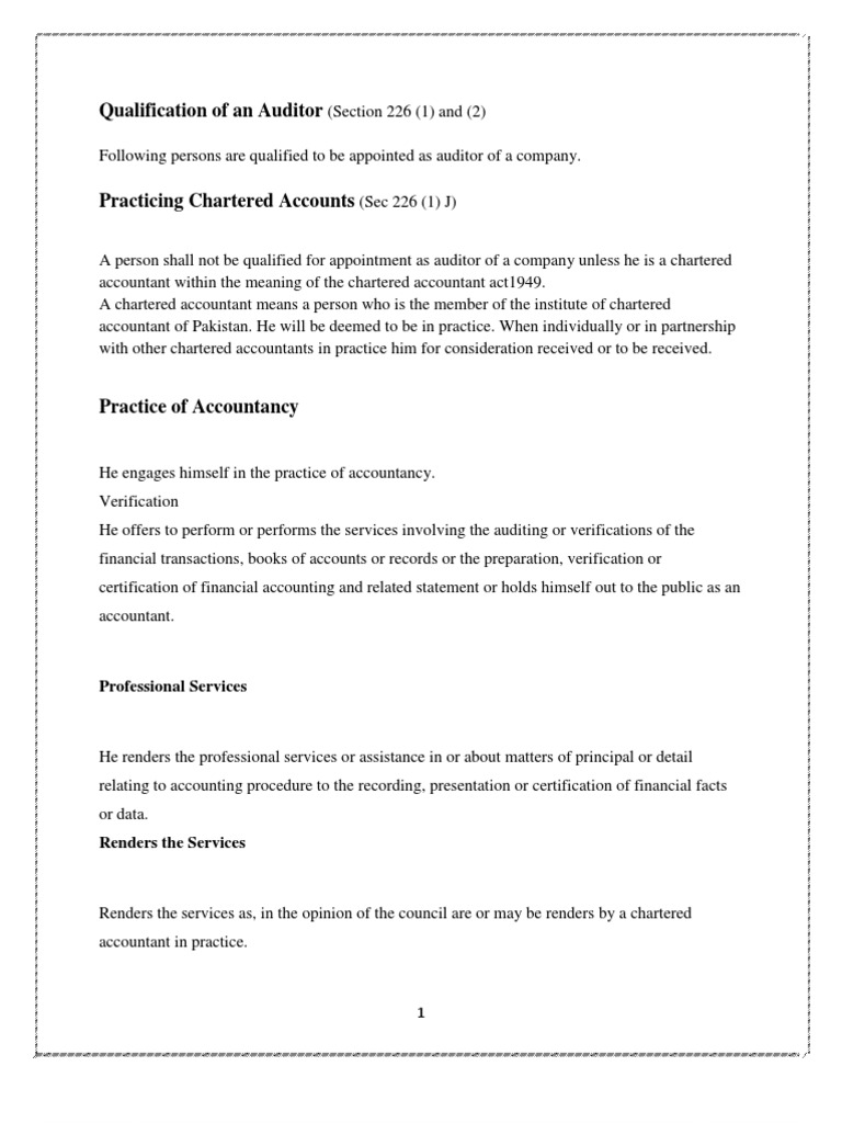 Qualification of An Auditor 2 | PDF | Accountant | Audit