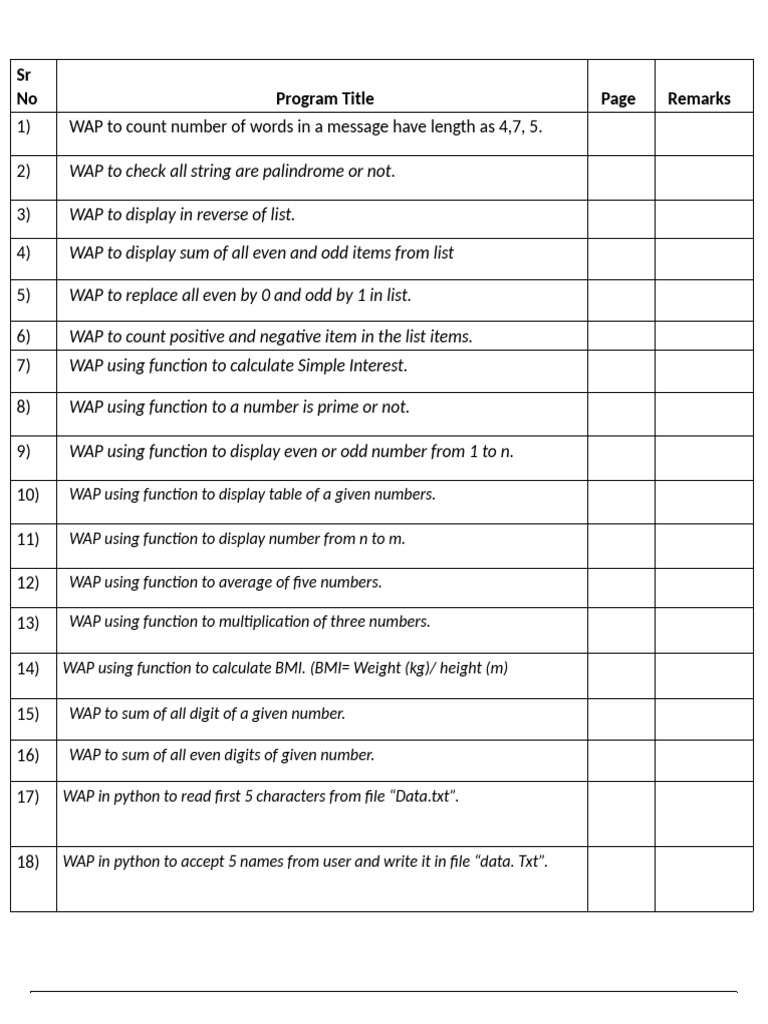 Xi Practical File HHW 2025 - 26 | PDF