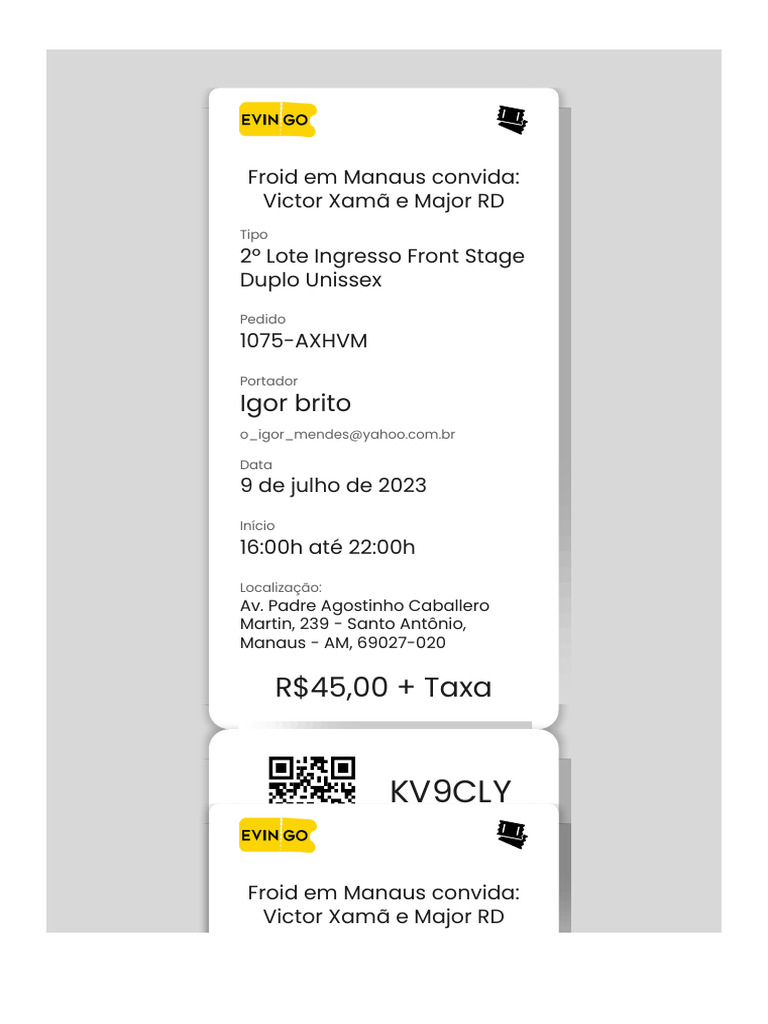 Ingressos Vouchers | PDF