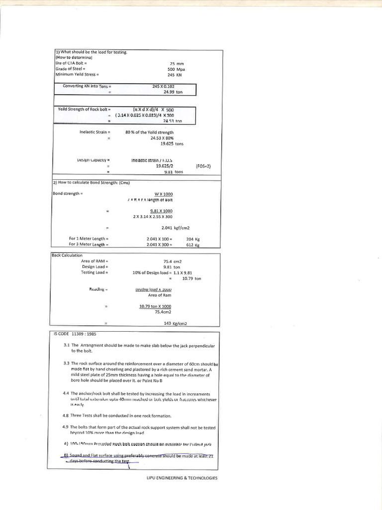 Pull Out Test Report As Per Is | PDF