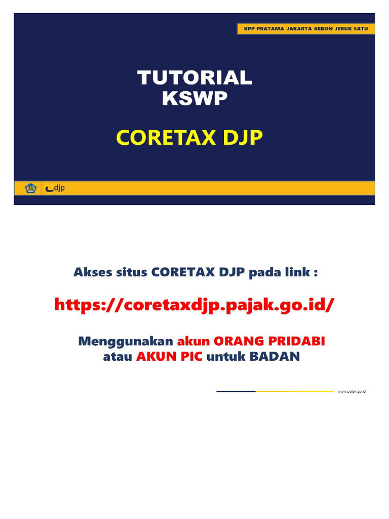 Tutorial Cetak KSWP Pada Coretax | PDF