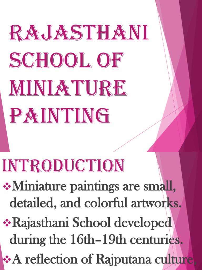Rajasthani Miniature Painting Overview | PDF