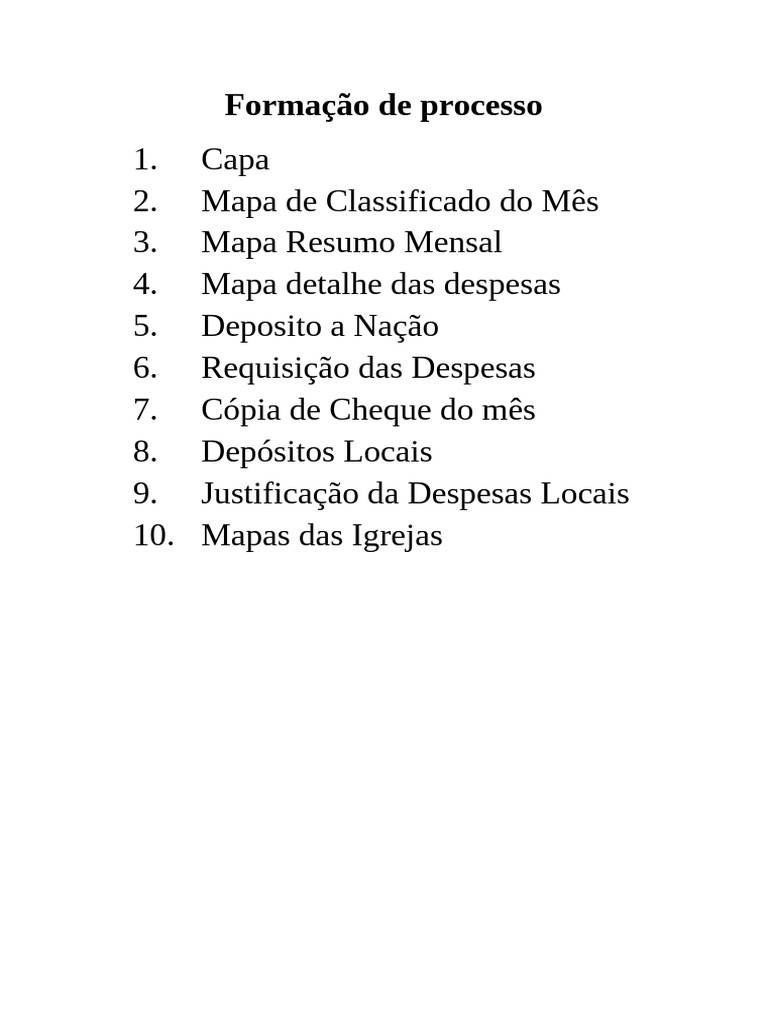 Formacao de Processo | PDF