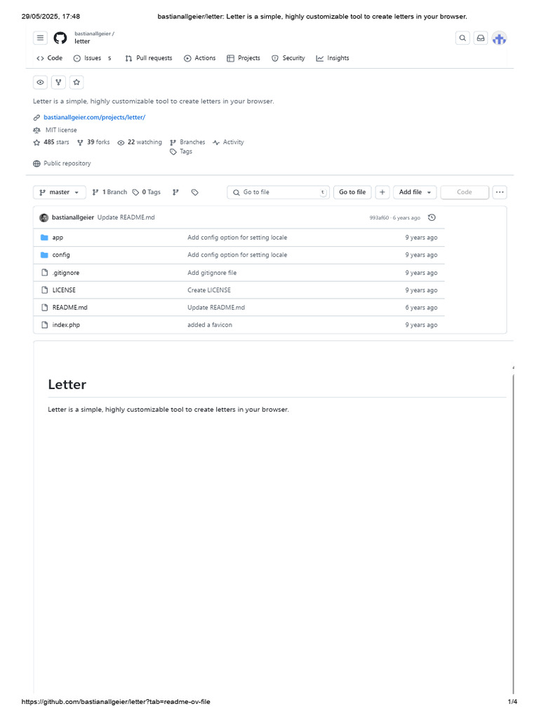 Bastianallgeier - Letter - Letter Is A Simple, Highly Customizable Tool ...