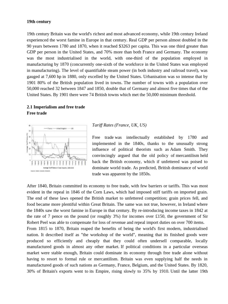 Chapter 2 British Economic Development in The 19th Century | PDF | Cost ...