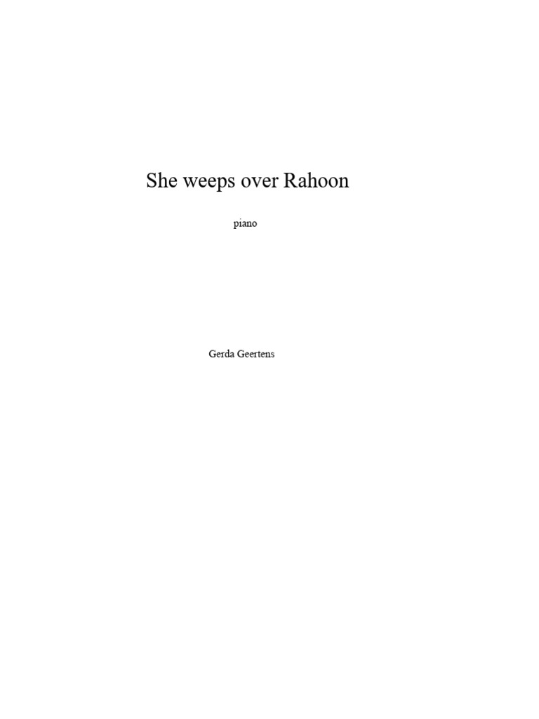 She Weeps Over Rahoon - Gerda Geertens | PDF | Musical Forms | Elements ...