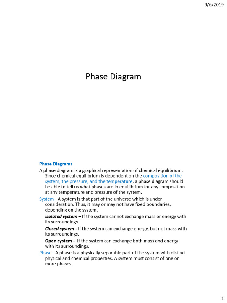 Class 7 - Phase Diagram | PDF | Phase (Matter) | Phase Rule