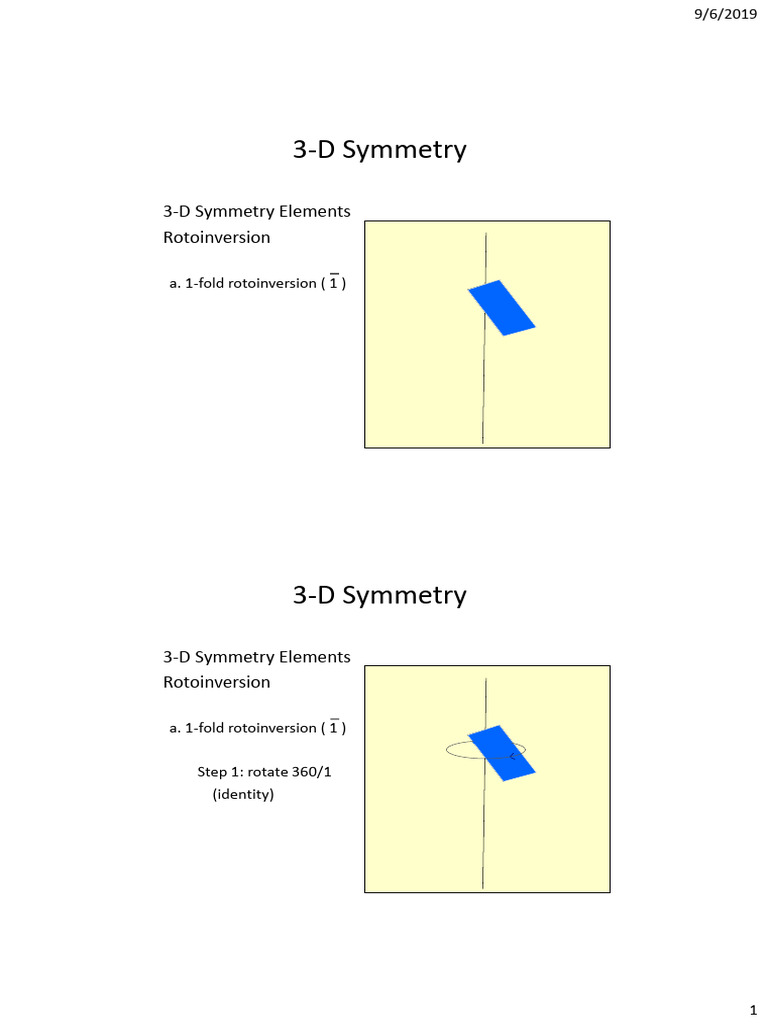3-Fold Rotoinversion in 3D Symmetry | PDF | Symmetry | Euclidean Geometry