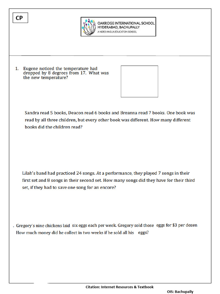 GR 5 Checkpoint Practice Questions-2 | PDF