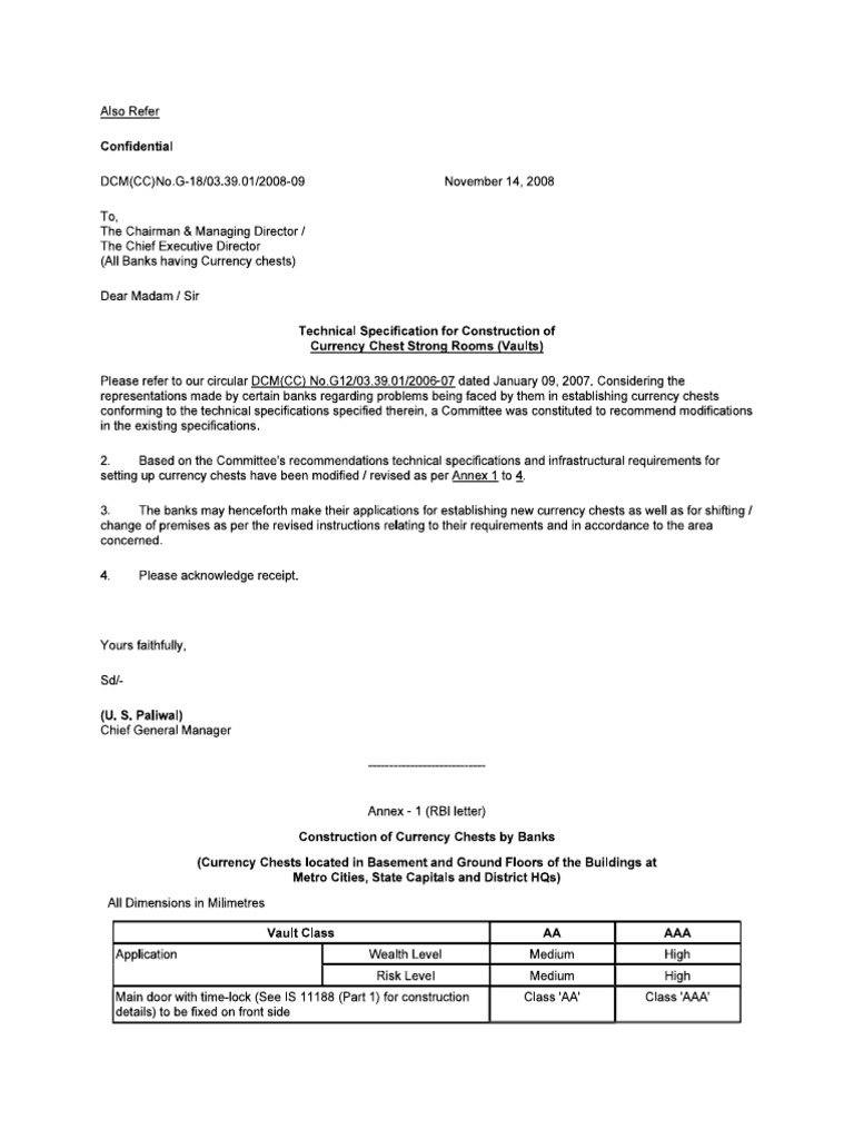 Annexure B-RBI Circular - P | PDF
