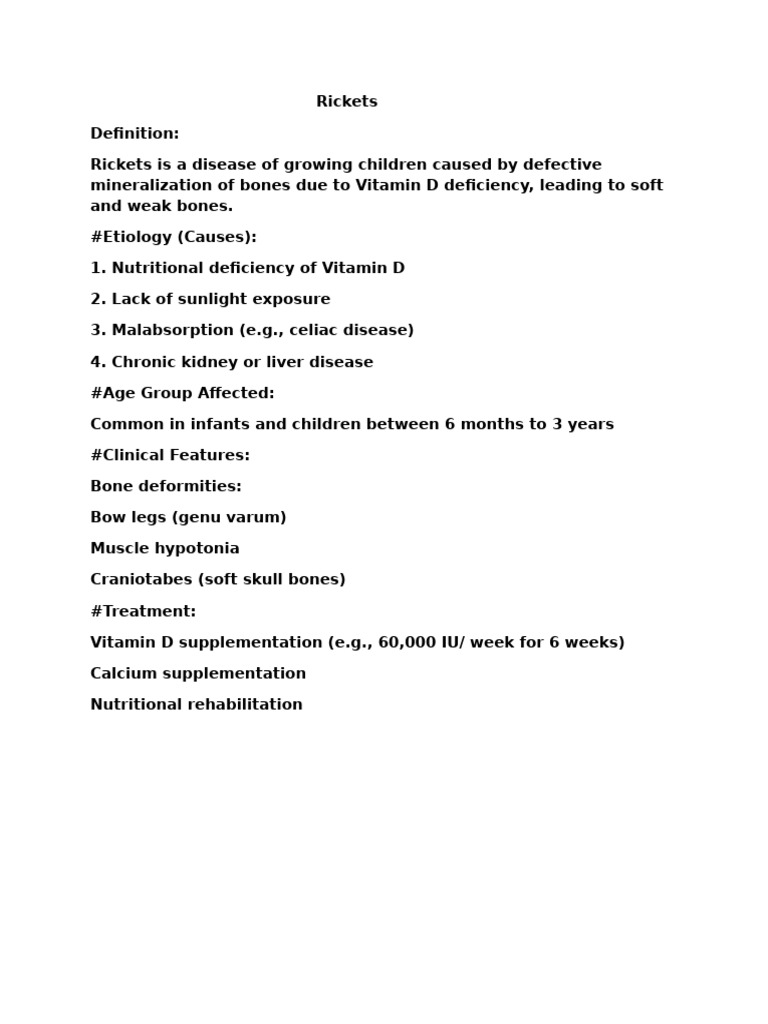 Rickets | PDF