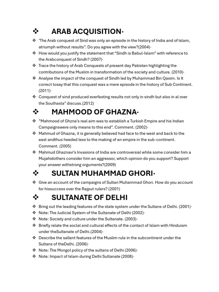 History of India and Pakistan 2000 To 2013 | PDF | Mughal Empire | Sindh