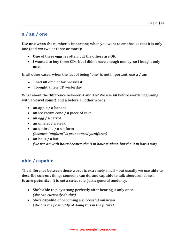 Confusing Words | PDF