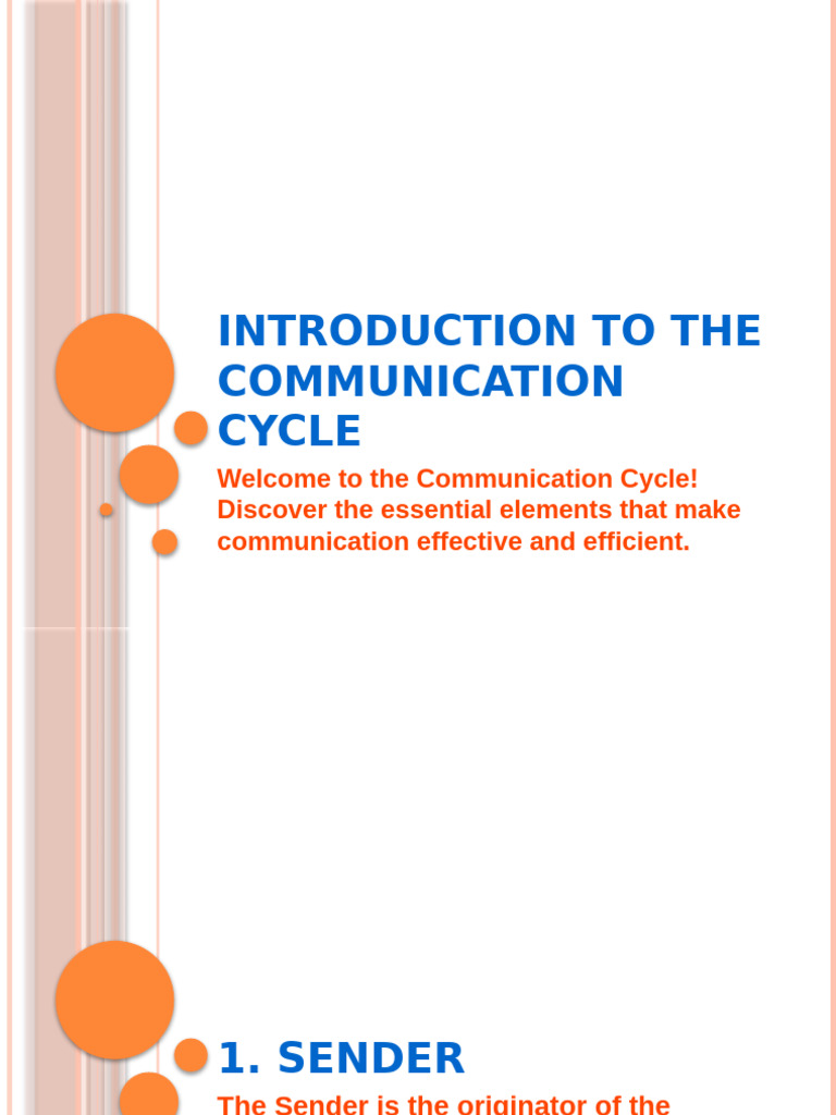 Understanding the Communication Cycle | PDF
