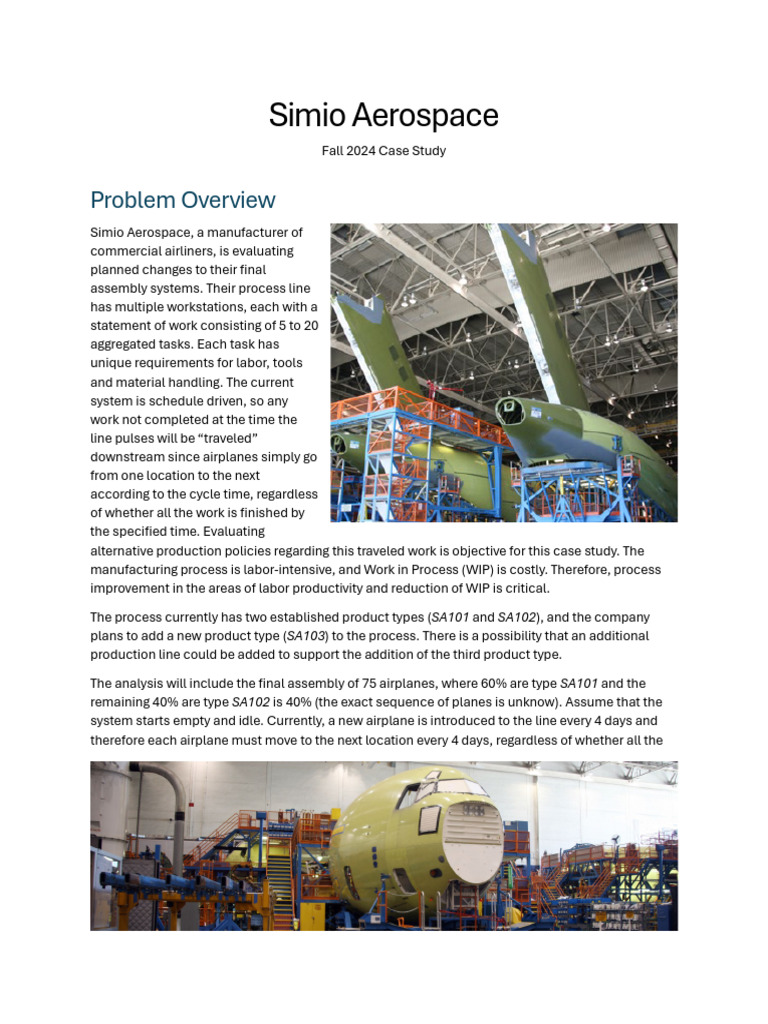 Simio Aerospace Assembly Line Analysis | PDF | Computing