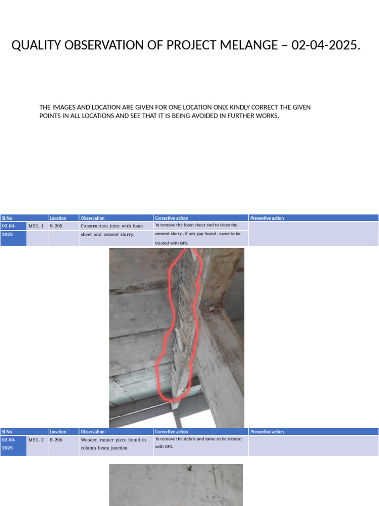 Project Melange Quality Observations | PDF