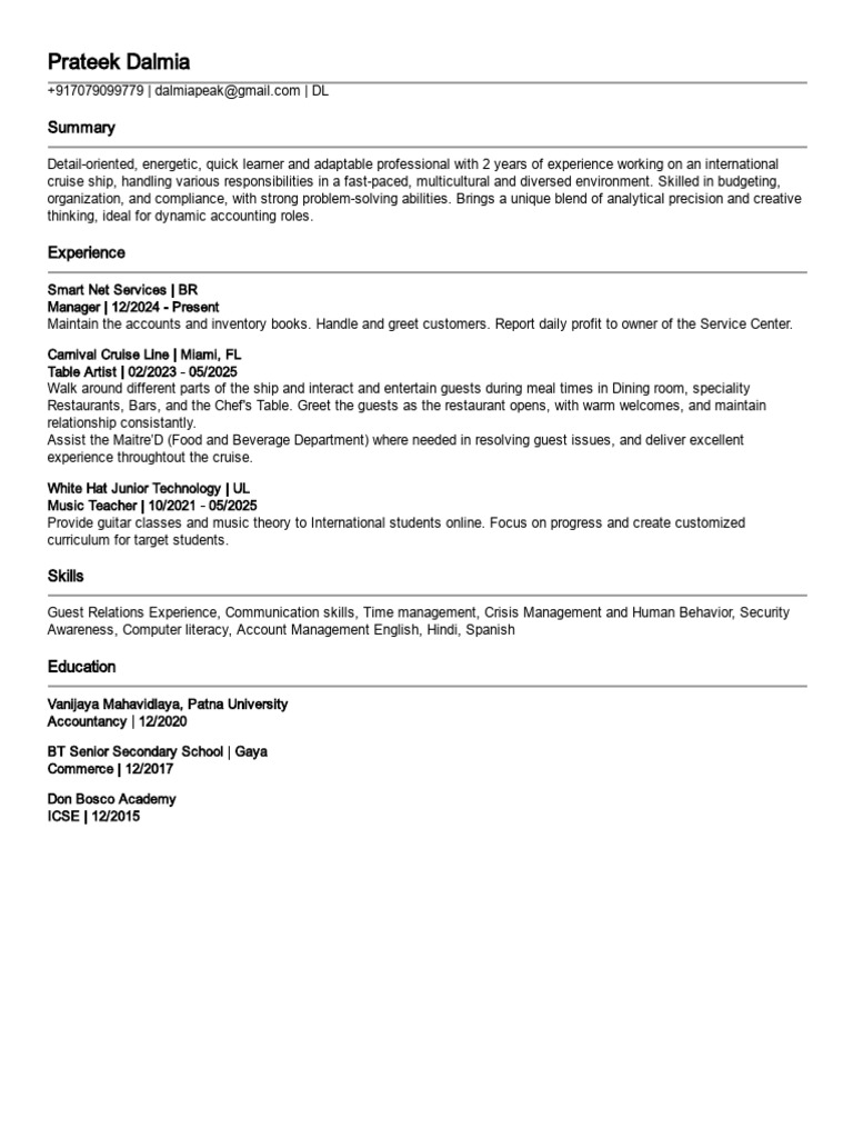 Prateek Dalmia | PDF