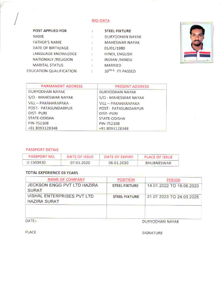 Duryodhan Nayak (S. Fixer) | PDF