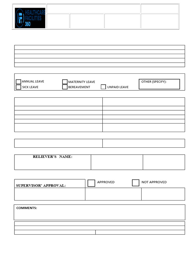 Healthcare Leave Request Form | PDF