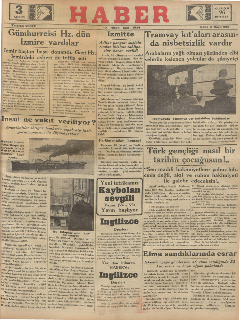 Haber 1934 Nisan 10 | PDF