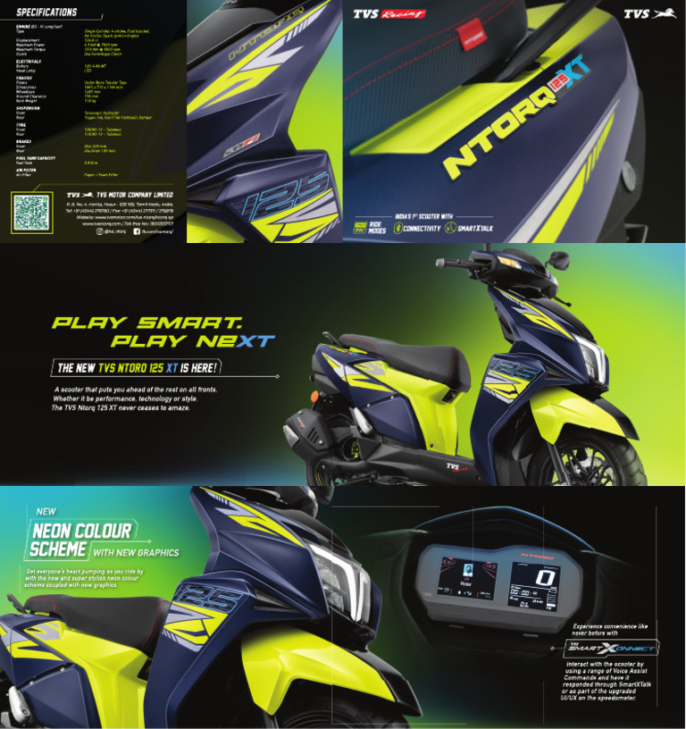 TVS NtorQ XT Leaflet 8pg Brochure 24052022 Web | PDF