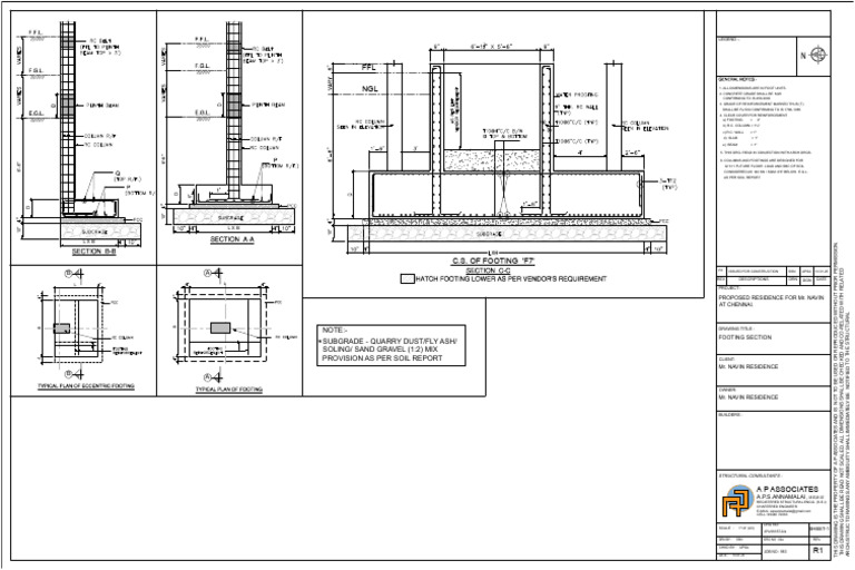 02a APA 983 ST 2a MR - Rassol Residence Footing Section 130125 | PDF ...