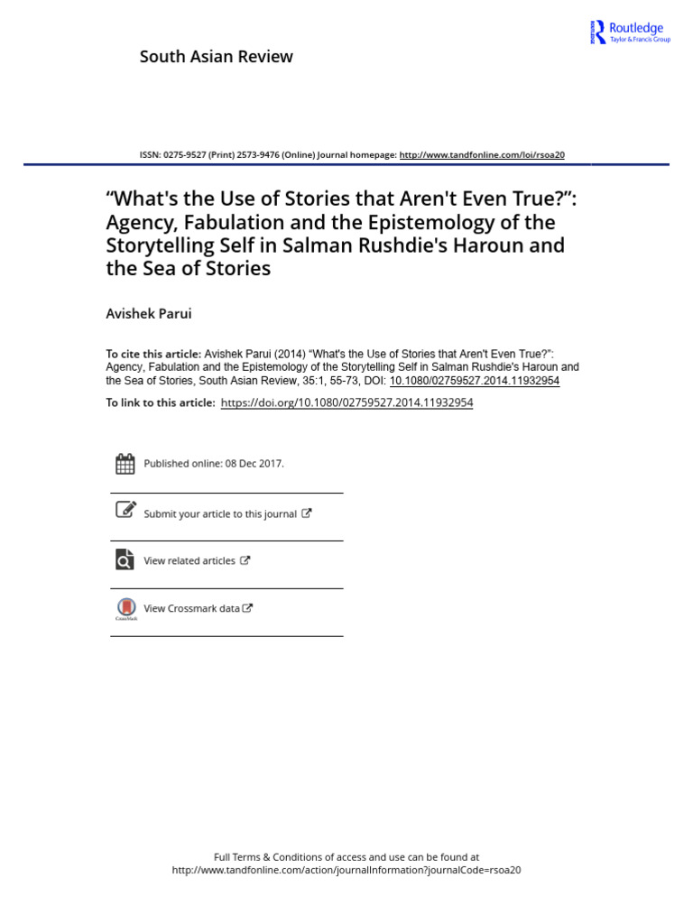 Storytelling and Self in Rushdie's Work | PDF | Qualia | Consciousness