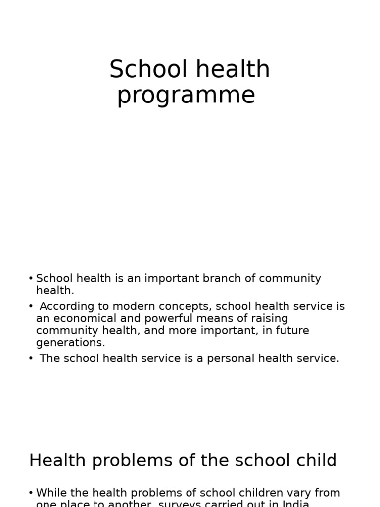 School Health and Wellness Programme | PDF | Classroom | Emergency