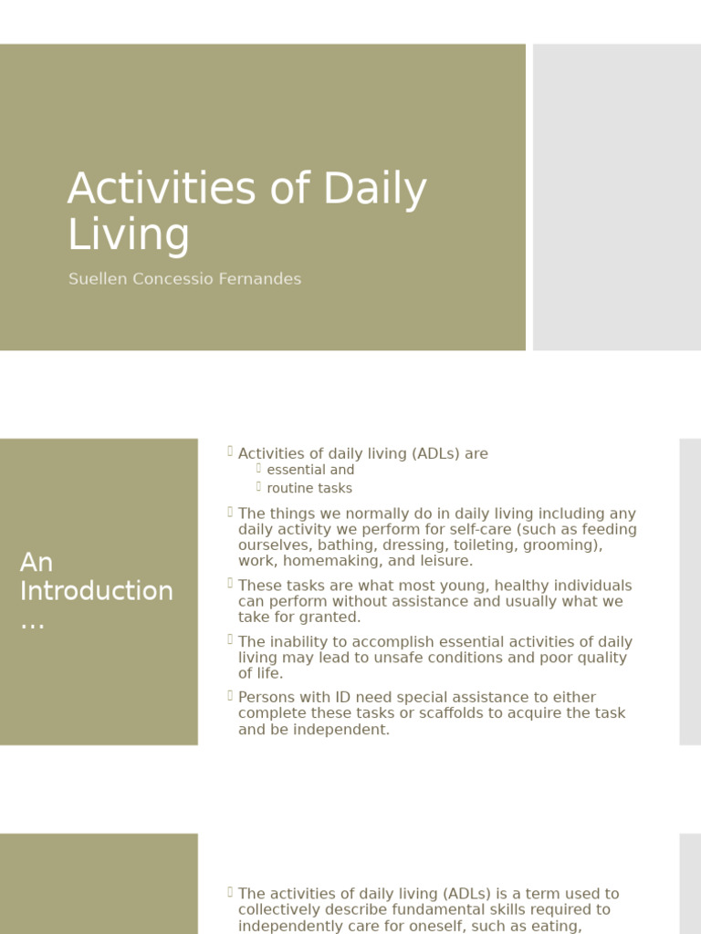 Activities of Daily Living | PDF