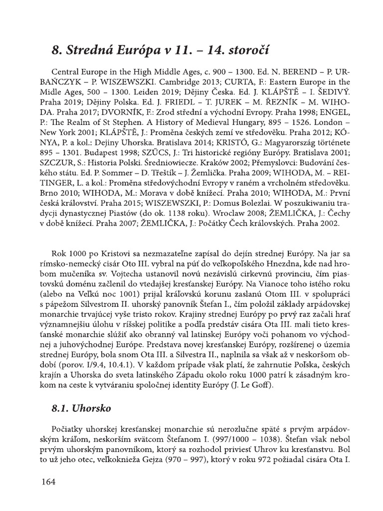 01 - Zupka - Stredná Európa Vrcholný Stredovek | PDF