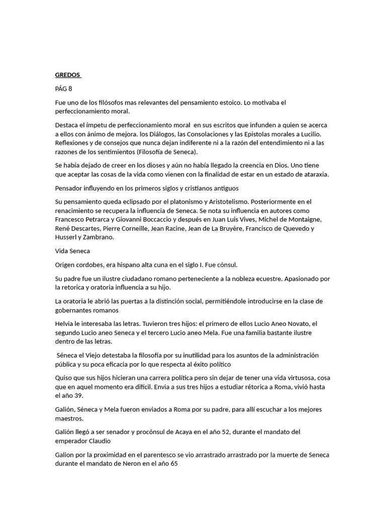 Seneca Vida y Obras | PDF | Séneca El Joven | Calígula