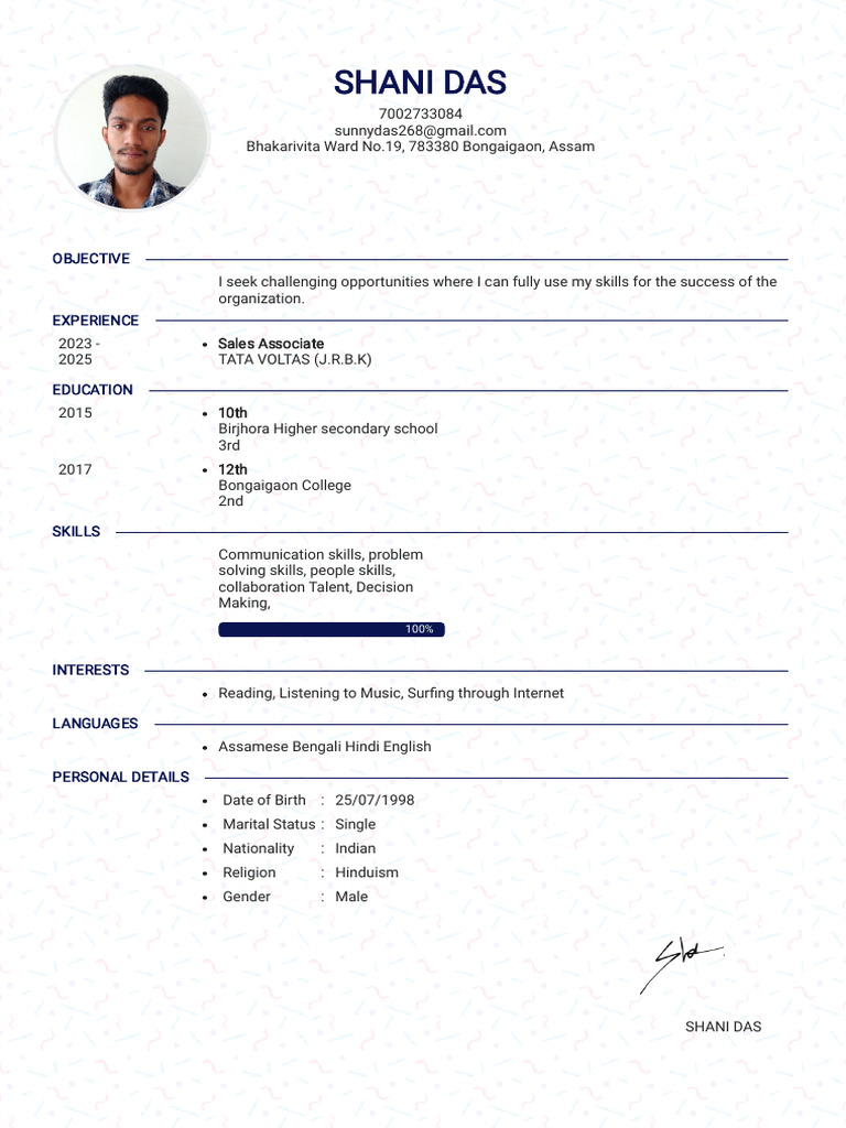 Intelligent CV Document | PDF
