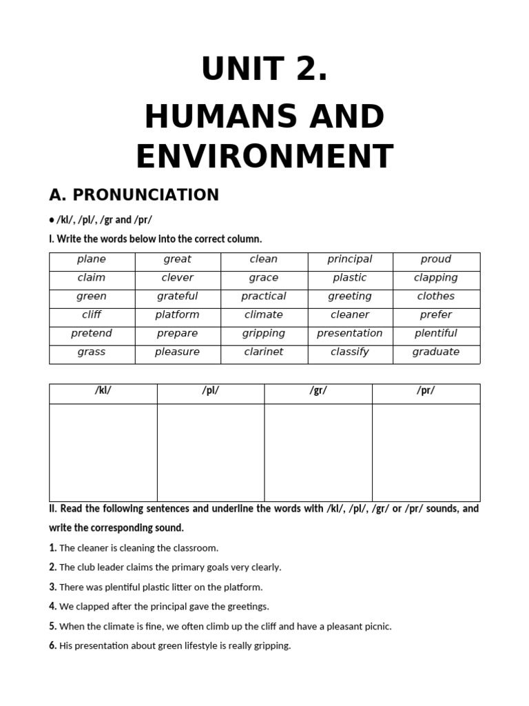 Unit 2. Humans and Environment | PDF | Waste | Recycling