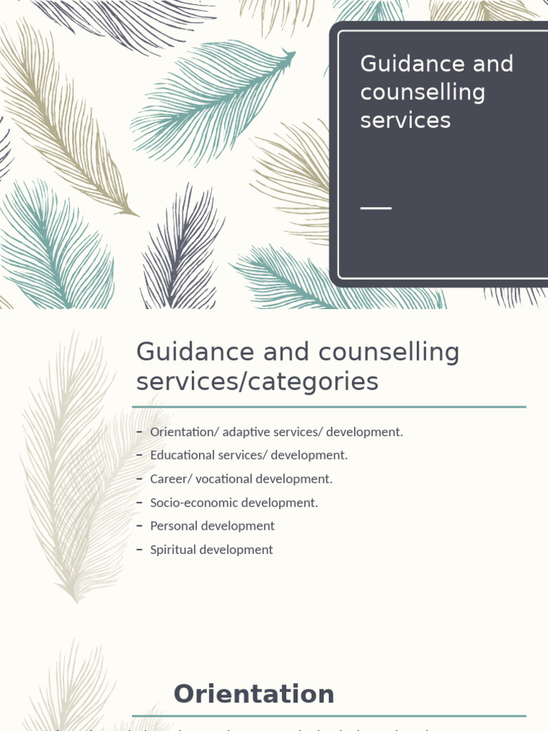 Comprehensive Guidance and Counseling Services | PDF | Teachers ...