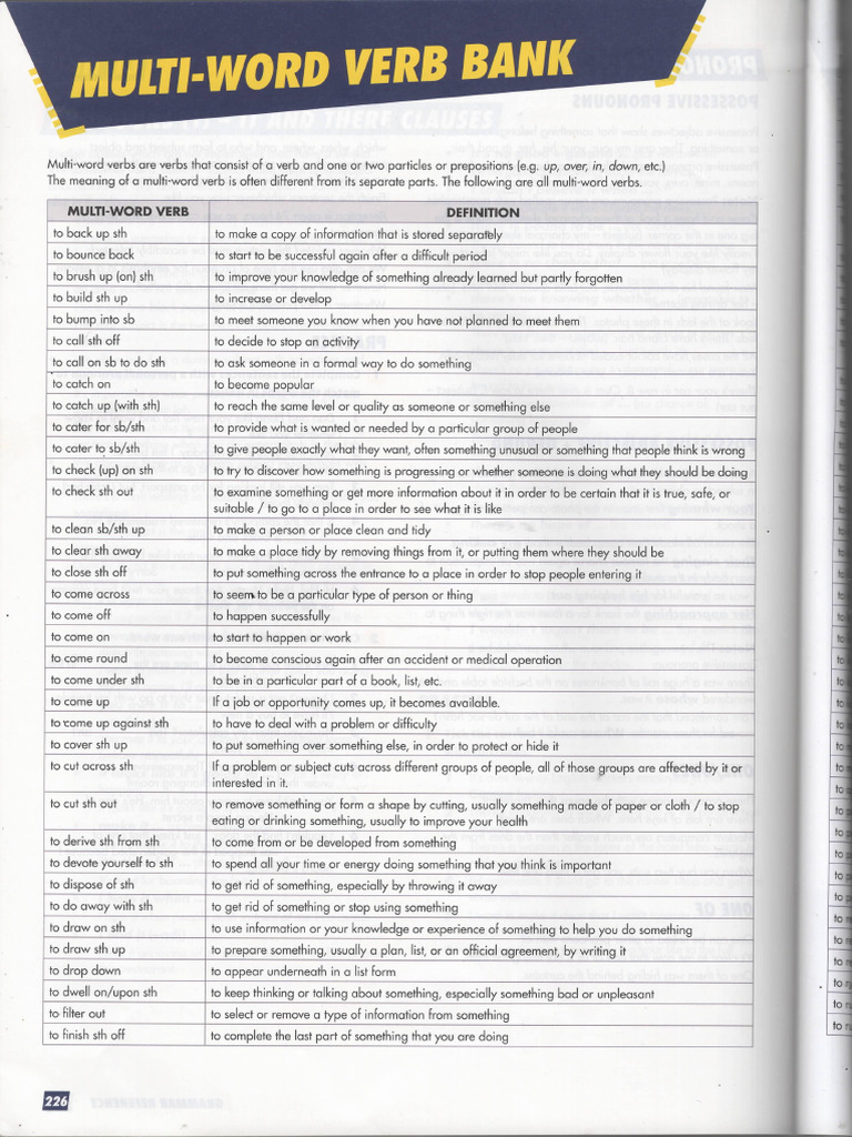 Multiword Verb Bank | PDF