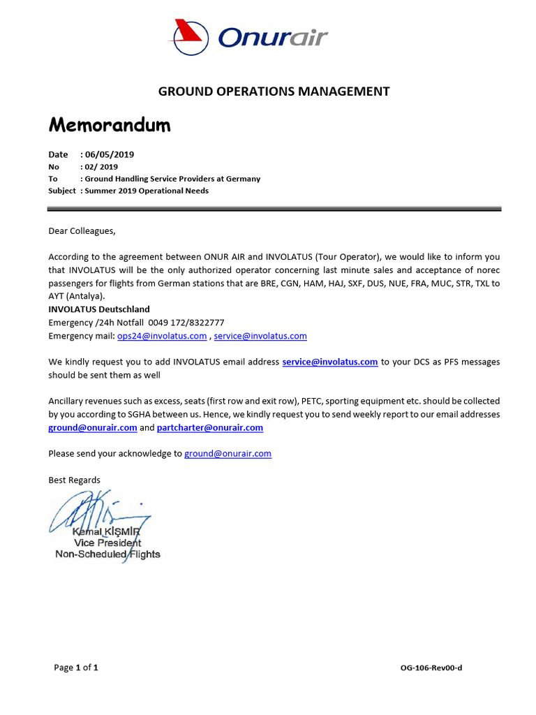 Ground Ops Memo File1 - 2 | PDF | Airport | Air Traffic Control