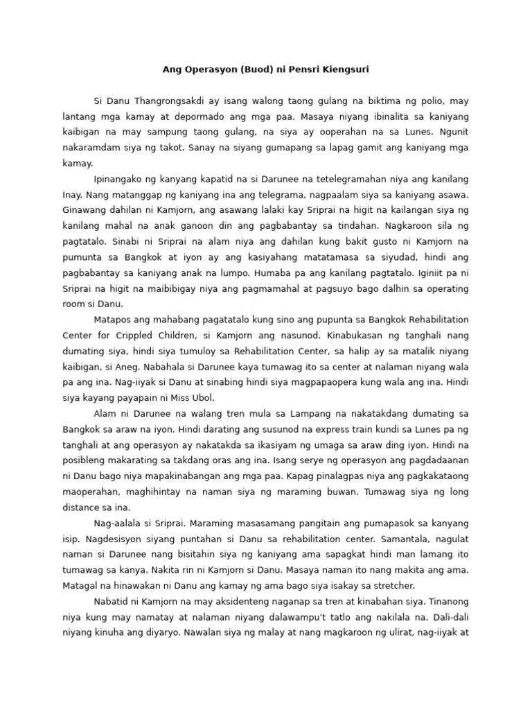 Ang Operasyon | PDF