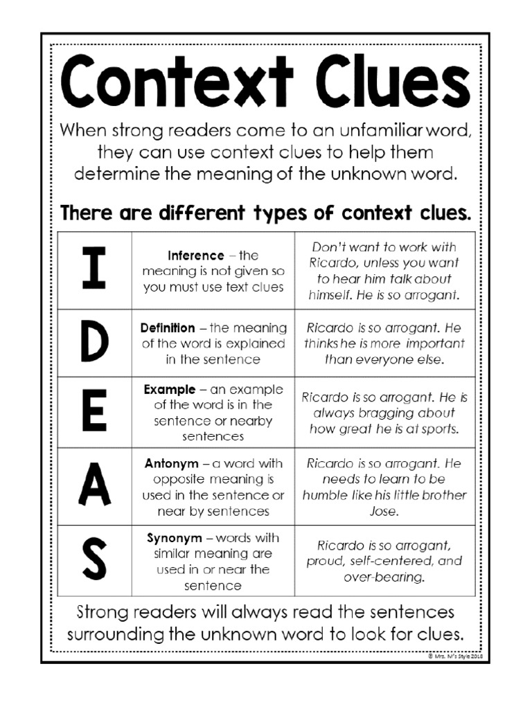 Context Clues Material 2 | PDF