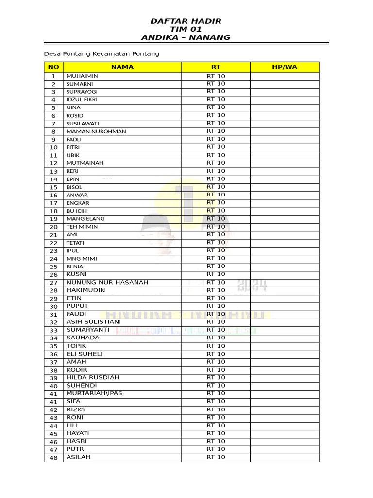 Pontang RT 10. Semi | PDF